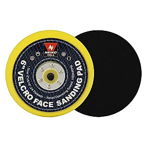 NEIKO 30263A - 6 inch Sanding Discs Hook and Loop, 5/16” Arbor with 24 Thread Mounts, 10,000 RPM, Sanding Pads for Orbital Sander and DA Sander, Hook n Loop Backing Pad