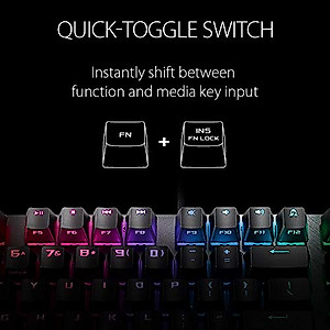 ASUS ROG Strix Scope NX TKL | 80% Gaming Mechanical Keyboard, ROG NX Red Linear Switches, Detachable Cable, Stealth Key, Aura Sync, Programmable Macros, Aluminum Top