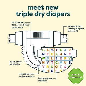 Babyganics Diapers, Size 6, 44 ct, Ultra Absorbent Diapers