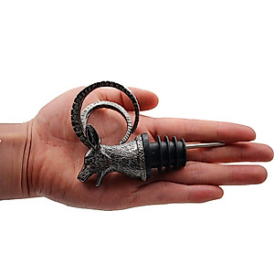 Stainless Steel Sheep Wine Aerator Pourer, Wine Bottle Stopper for bar and Home, Animal Wine Pourer,- Deluxe Decanter Spout for Robust Red and White Wine- Pour Amore Bottle Pourer/Stopper&Air Diffuser