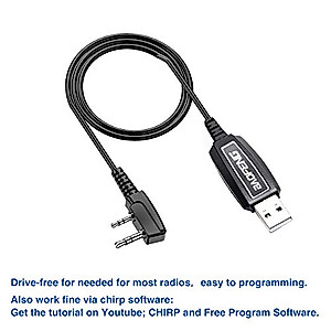 ABBREE Baofeng Tri-Band Radio PL2303 Chip USB Programming Cable Customized for Baofeng UV-5R III BF-R3 UV-5R MK3X BTECH UV-5X3 UV-9S UV-S9X3 UV-5RX3 UV-82X3 Tri-Band Two Way Radio Etc.