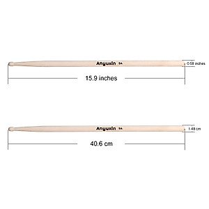 Anyuxin Drum Sticks 5A Classic Maple Wood Drumsticks (2 Pair)