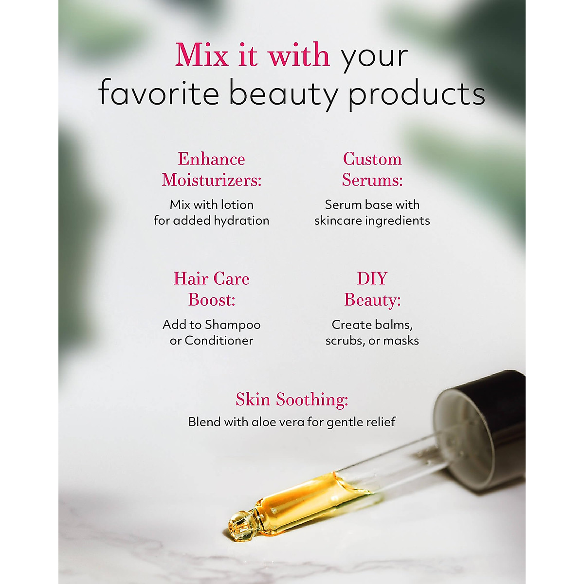 Leven Rose Jojoba Oil Organic, Pure Cold Pressed Natural Unrefined Moisturizer for Skin Hair and Nails 4 oz