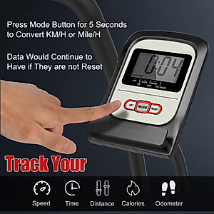 Goplus Air Bike, Fan Exercise Bike with Unlimited Resistance, Clear LCD Display, Tablet Holder, Adjustable Seat and Built-in Wheels, Fan Cycling Bike for Home Cardio Training