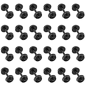 24pcs POM Plastic 33'' Wheels for Model Train 1:87 HO Scale Wheel HP28 (HO Scale)