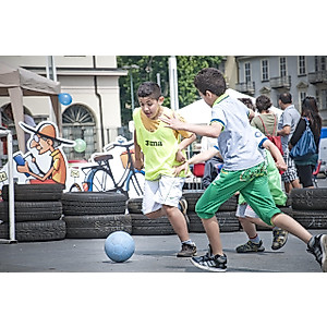 One World Play Project Soccer Ball - Unpoppable, Unbreakable, Non-Deflating, Non-Toxic Futbol - Blue, Size 5