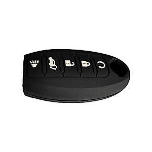 Silicone Full Protective Key Fob Remote Cover Case Skin Jacket for 2013-2021 Nissan 370Z Armada Murano Rogue Maxima Altima Sedan Pathfinder 285E3-3TP5A KR55WK48903（5 Buttons Black ）