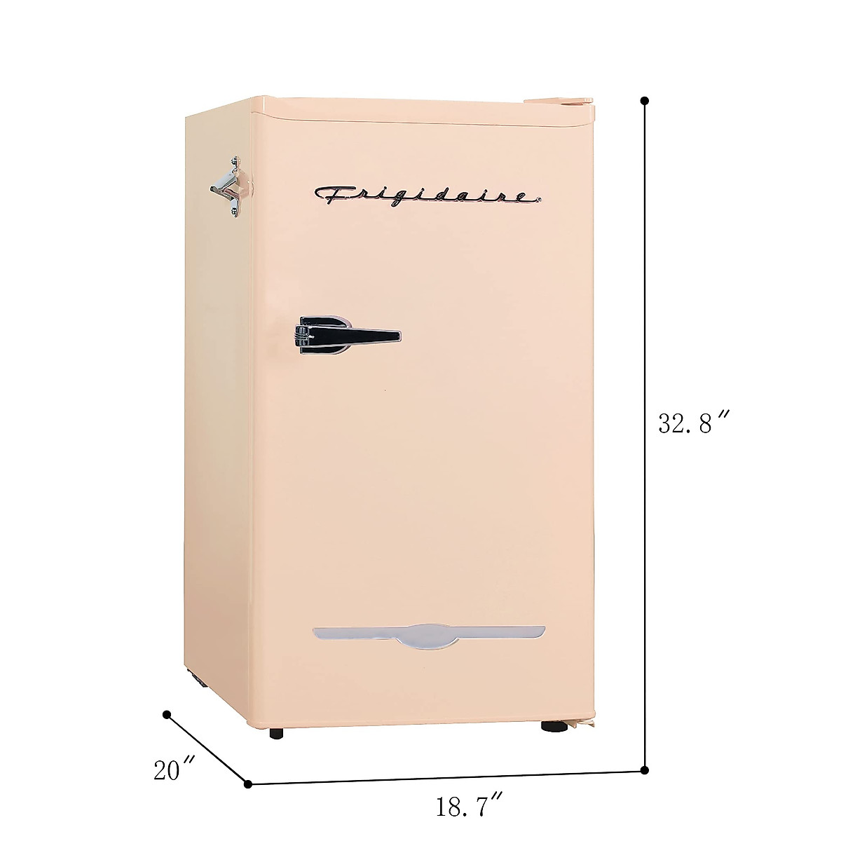 Frigidaire Retro Bar Fridge Refrigerator with Side Bottle Opener, 3.2 cu. Ft, Coral + Bissell Featherweight Stick Lightweight Bagless Vacuum With Crevice Tool, 2033