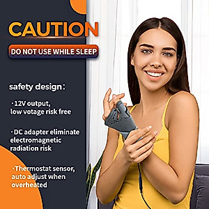 ELEKHEAL Wrist Thumb Brace Heating Pad for Arthritis and Carpal Tunnel Relief, Heated Wrap for Sprains Trigger Thumb, De Quervain's Tenosynovitis, Tendonitis Wrist Hand Pain Relief