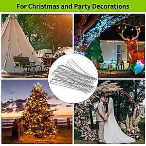 CEWOR 200 Pack Landscape Staples 6 Inches, 11 Gauge Galvanized Landscape Fabric Stakes Metal Garden Ground Stakes Sod Pins for Lawn, Barrier Fabric, Holding Fence, Ground Cover