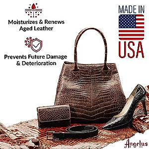 Angelus Reptile & Exotic Skin Deep Conditioner Cream – 8 Oz, Leather Cleaner and Conditioner, Cleans, Conditions, Preserve, and Polishes Leather Footwear and Accessories