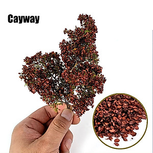 Cayway Realistic Miniature Leaves,4 Pack Shrink Model Scenery Leaf, 4 Color Simulation Leaves for DIY Railway Fairy Garden Simulation Vine for Fairy Garden Diorama Scenery Landscape Layout