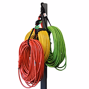 Hook & Hang Bungee Cords - Storage & Organization Cords - Hang Hoses, Cords, Ladders, Bikes, Tools & More. an Incredible Organizer! (3 PK, Black)