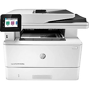 HP Laserjet Pro MFP M428fdw All-in-One Wireless Monochrome Laser Printer, White - Print Scan Copy Fax - 40 ppm, 1200 x 1200 dpi, Auto Duplex Printing, 50-Sheet ADF, Ethernet, Cbmoun Printer_Cable