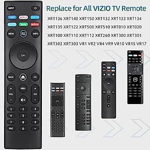 XRT140 Universal Remote Control for All VIZIO Smart TVs, TV Remote Replacement for VIZIO TV Smartcast D-Series E-Series M-Series P/PX-Series V-Series, OLED-Series