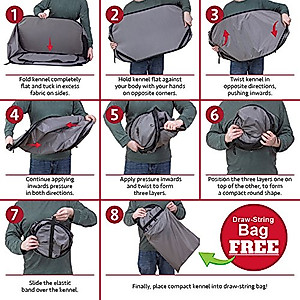 SportPet Designs Large Pop Open Kennel, Portable Cat Cage Kennel, Waterproof Pet bed, Carrier Collection