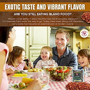 TAJ Crispy Fried Onion 100% Natural | Great for Seasoning Garnishing on Sushi, Green Bean Casseroles, etc. (Non-Coated, 908g (2lbs))