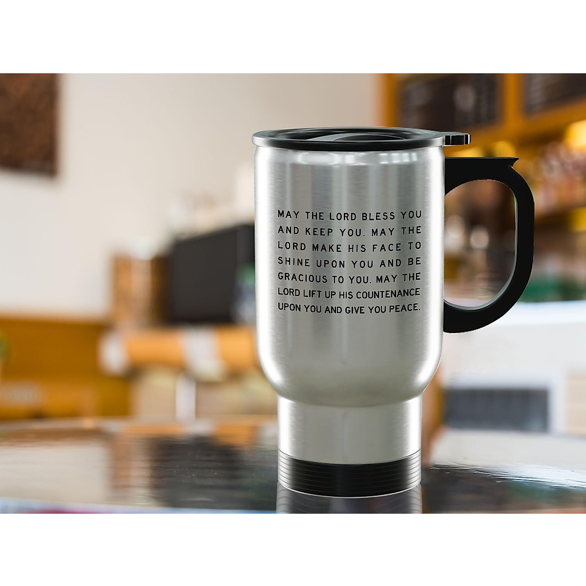 Numbers 6:24 26 Insulated Tumbler , Motivational Mugs for Her , Bible Christmas Gifts Thermal Mug , Christian 14oz Travel Coffee Mug , Customized Gift for Men , Bible Verse Thermal Mug , BFF Gifts