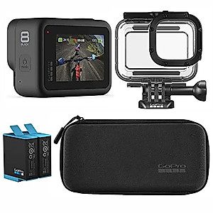 GoPro HERO8 Black Bundle: Includes HERO8 Black Camera, Rechargeable Battery (2 Total), Protective Housing, and Carrying Case