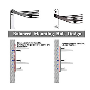 Aiptosy Hotel Towel Rack, 3-Tier Bathroom Shelf with Towel bar - Wall Mounted, 23 Inch, Bright-Polished, SUS304 Stainless Steel