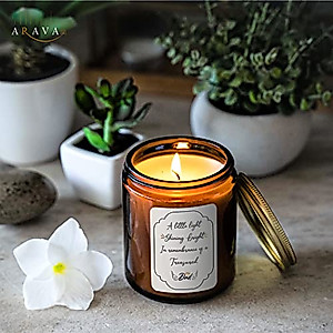 ARAVA in Loving Memory Candle | A Touching Sympathy Gift | Sympathy Gifts for Loss of Dad | Memorial Candle Bereavement Gift | Loss of Father Sympathy Gifts