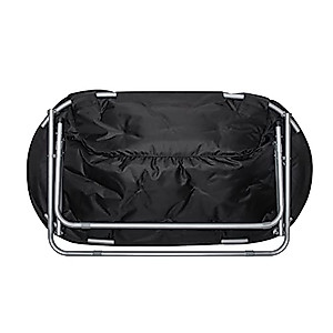 Urban Shop Faux Fur Double Saucer Chair, Black