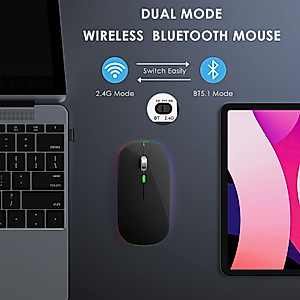 Attoe Wireless Mouse, 2.4GHz Silent Click Mouse with USB Receiver - Waterproof Slim Cute Wireless Mouse for Laptop, Computer,MAC OS…