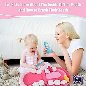 vocheer Educational Plush Toy, Preschool Montessori Educational Toys for Kids, Teaching Kid How to Protect Teeth and Learning What in Their Oral