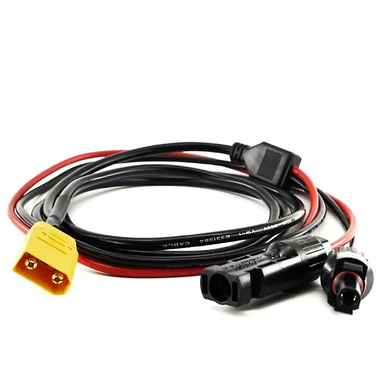 iHaospace XT90 to Solar Connector Cable 6FT - 14AWG PV Charging Cable Extension XT90 Compatible for Bluetti AC200P AC200MAX