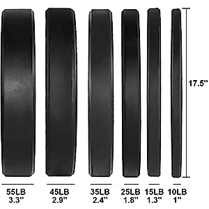 AMGYM LB Bumper Plates Olympic Weight Plates, Bumper Weight Plates, Steel Insert, Strength Training(160LB Set)