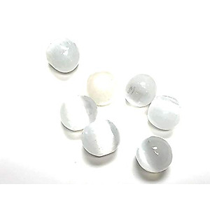 Zentron Crystal Collection Tumbled Selenite Pieces - 1" Stones in Velvet Bag (5)