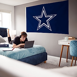 Rico Industries NFL Football Dallas Cowboys Blue 3' x 5' Banner Flag