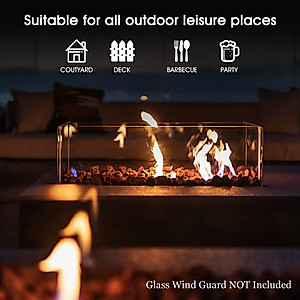 LEGACY HEATING 57 inch Gas Fire Pit Table Outdoor Propane Fire Pit Table, 50000BTU Fire Table with Lid, Retangular Bronze Firepit Table for Garden Courtyard Deck Poolside Party