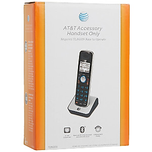 AT&T TL86009 Accessory Cordless Handset, Black/Silver | Requires an AT&T TL86109 Expandable Phone System to Operate