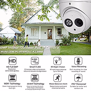 CALUCAM 6MP Starlight PoE Camera (6MP Turret White)