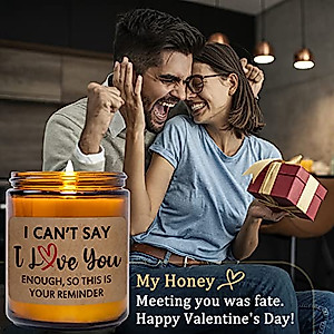 Candle Gifts for Couples, Vetbuosa Valentines Day Gifts for Her Him, Anniversary Birthday Gifts for Couple, Girlfriend, Boyfriend, Wife, Husband, Romantic Gift for Him Her 7Oz 50H Burn Candle