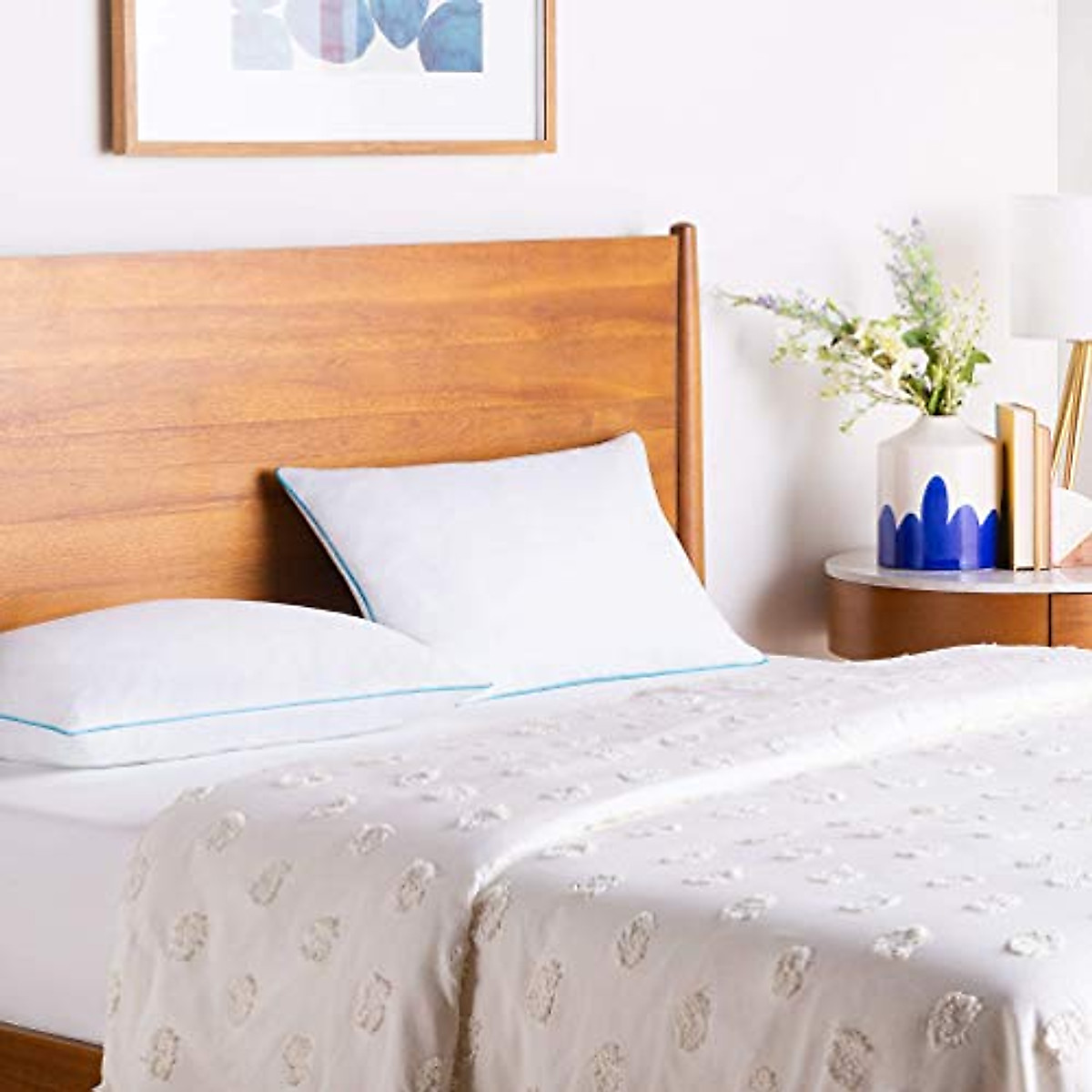 LINENSPA Two Pack Shredded Gel Memory Foam Pillow – Cooling Bed Pillow – Side, Stomach, and Back Sleepers – Pack of 2 – Standard