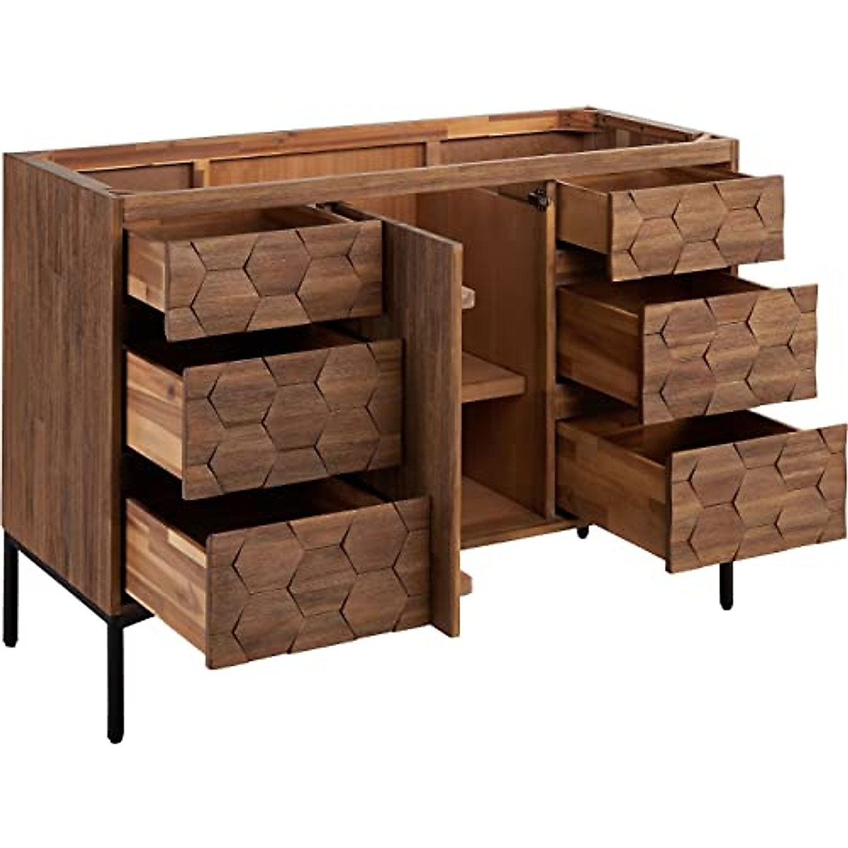 Signature Hardware 953140-48-UM-0 Devora 48" Free Standing Single Vanity Set with Wood Cabinet, Vanity Top, and Oval Undermount Vitreous China Sink