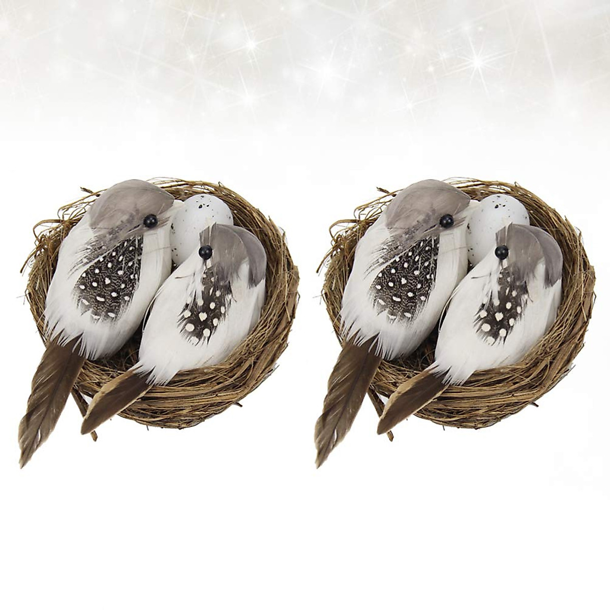 VALICLUD 8pcs Simulated Bird Nest Home Bird Nest Decor Artificial Bird Nest Bird Nest Ornament Fake Bird