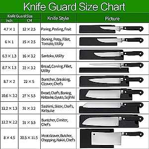Knife Guards, 2/4/5/10/20pcs 4.7in - 12.2in Universal Knife Edge Guards, Non-BPA Knife Sheath, Waterproof Abrasion Resistant Felt Lined Knife Cover Sleeves Knife Protectors(2pcs 8.7" × 2")