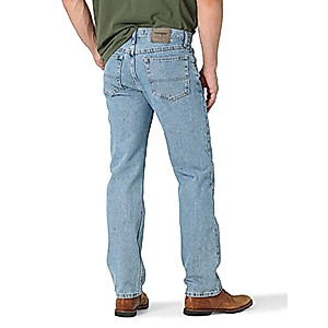 Wrangler Authentics Men's Classic 5-Pocket Regular Fit Cotton Jean, Light Stonewash, 34W x 32L