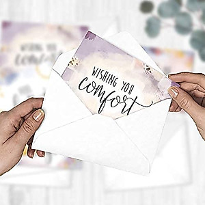 Canopy Street Simple Sentiments Greeting Cards / 25 Encouragement Note Card Pack With White Envelopes / 5 Thoughtful Designs / 5"x 7" Sympathy Thinking Of You Cards