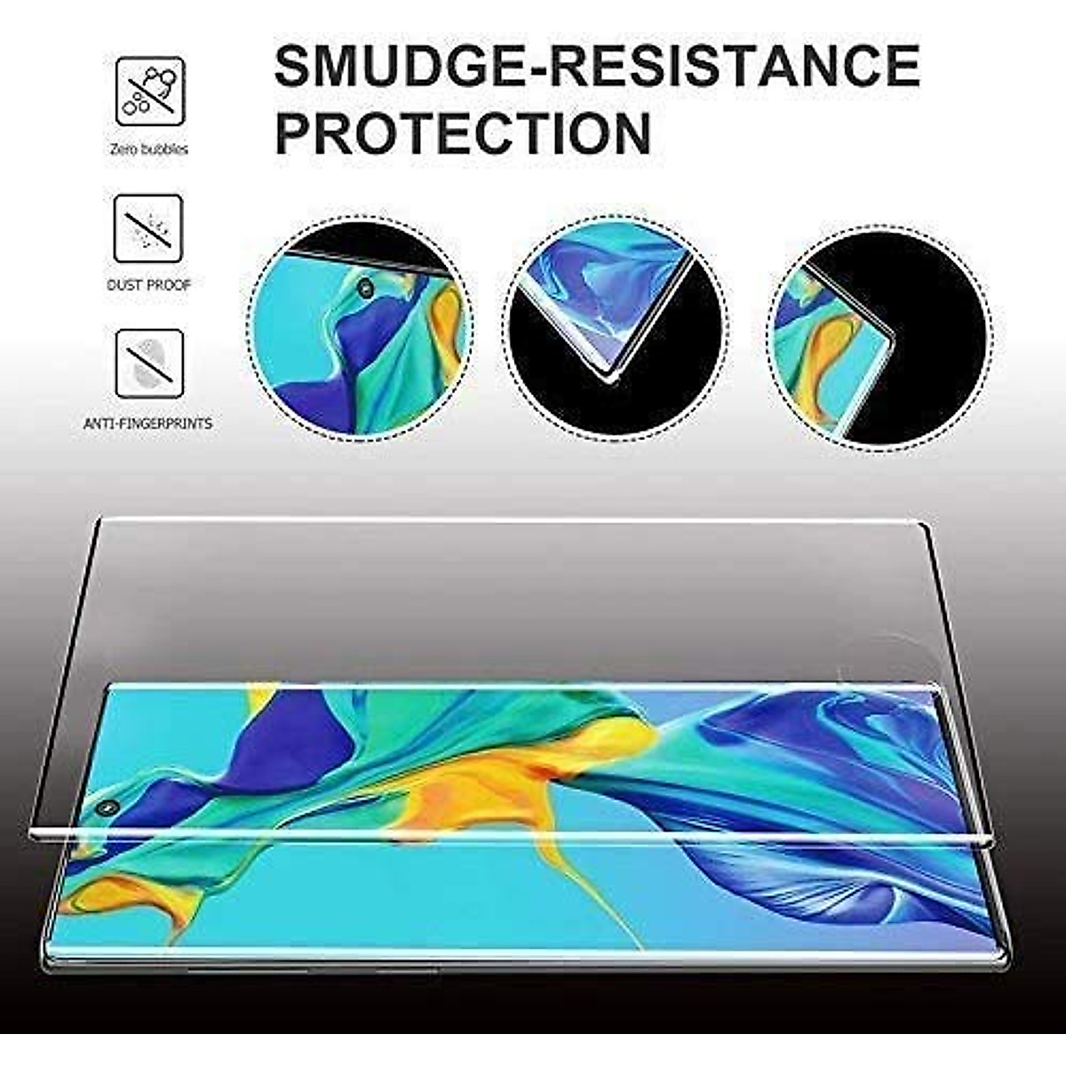 [2+2 Pack] Galaxy Note 10 Plus Screen Protector Include 2 Pack Tempered Glass Screen Protector +2 Pack Tempered Glass Camera Lens Protector,3D Curved,HD Clear for Samsung Galaxy Note 10 Plus