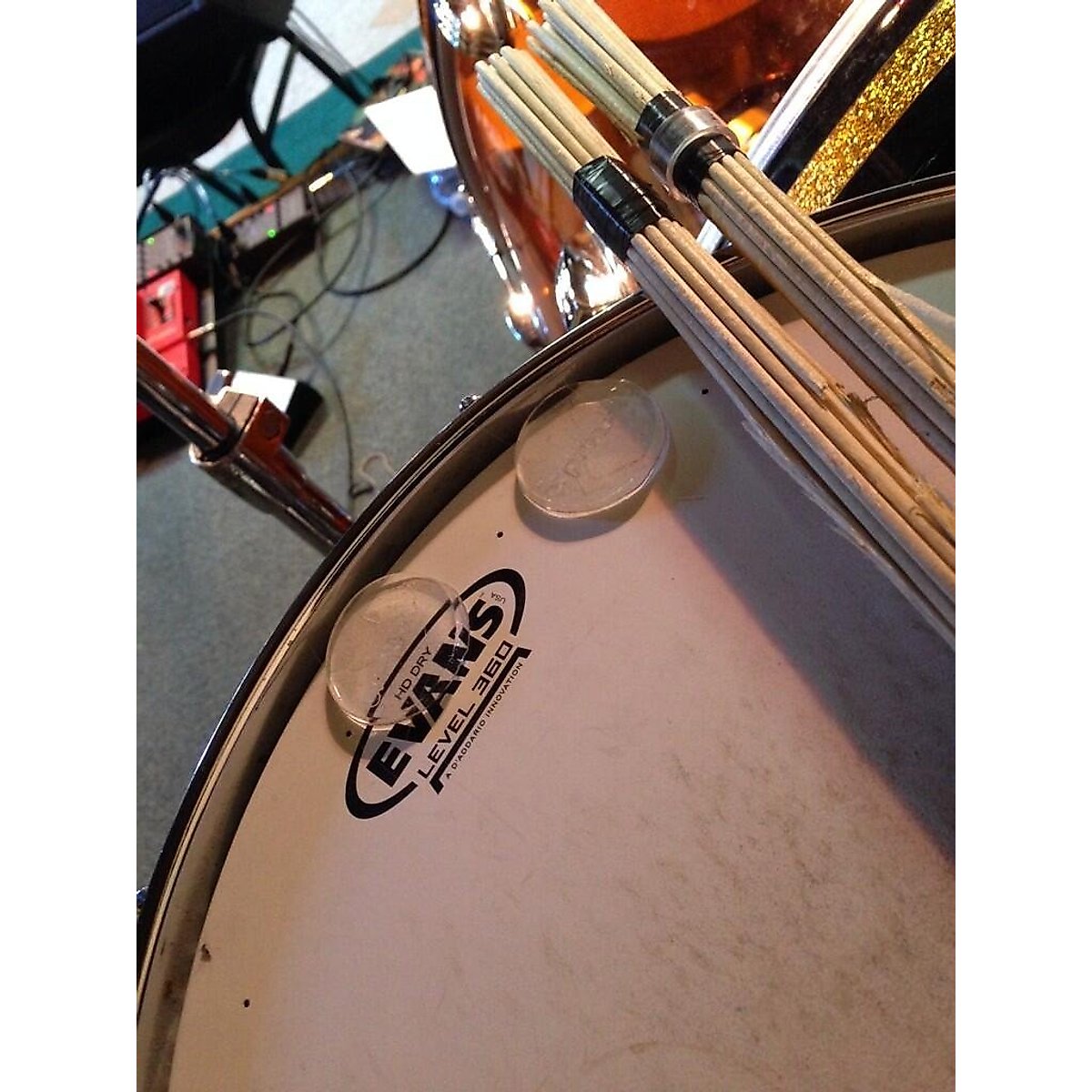 Drumdots - Drum Dampening Control that Reduces the Over-Ring Without Changing the Tone of your Drum - 2 Pack