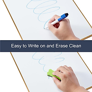 TANKEE Small Dry Erase Board - 16" X 12" Portable White Board, Double-Sided Hanging Whiteboard for Wall, Erasable Mini Magnetic Marker Board for Office, Home, Kitchen, Room, Aluminum Frame