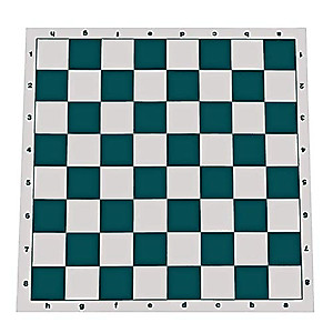 WE Games Tournament Roll Up Chess Board + Bobby Fischer Ultimate Tournament Staunton Chess Pieces