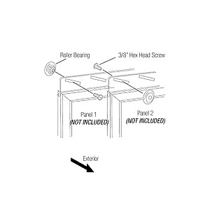 Basco Shower Door Rollers 3/4 inch Diameter Replacements for Sliding Shower Doors,White,ECPPROLLER