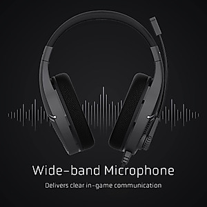 TECWARE Q2 Professional Gaming Headset with Crystal Clear Mic & Large Earpads, Gaming Headphones for Mobile Phone, PS4, PC and Tablet. (Black)