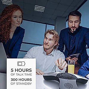 Skywin 1 Pack Bluetooth Conference Speaker with Microphone - Wireless Conference Call USB Speakerphone for Mobile Phone and Computer, High Sensitive Omnidirectional 360° with Noise Canceling