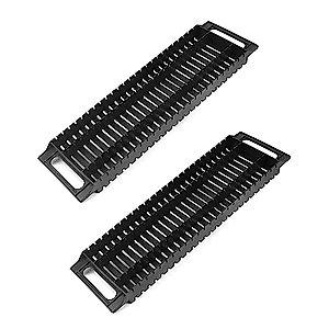 Qwork Antistatic ESD Circulation Rack Shelf, 2 Pack Dual- Ear Antistatic PCB Tray Rack, ESD Shelf Storage Turnover Rack, 47 x 14 x 3.5cm, Black